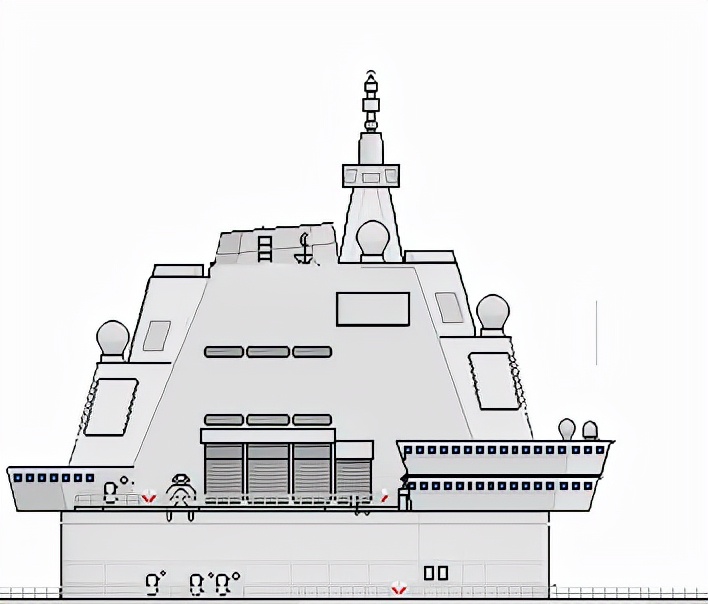 Overhead: Two sets of integrated masts, 30-array phased array radar ...