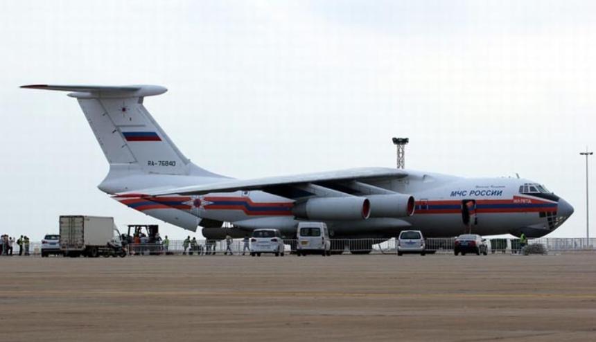 The former Soviet Union Il-76 transport aircraft, known as the most ...