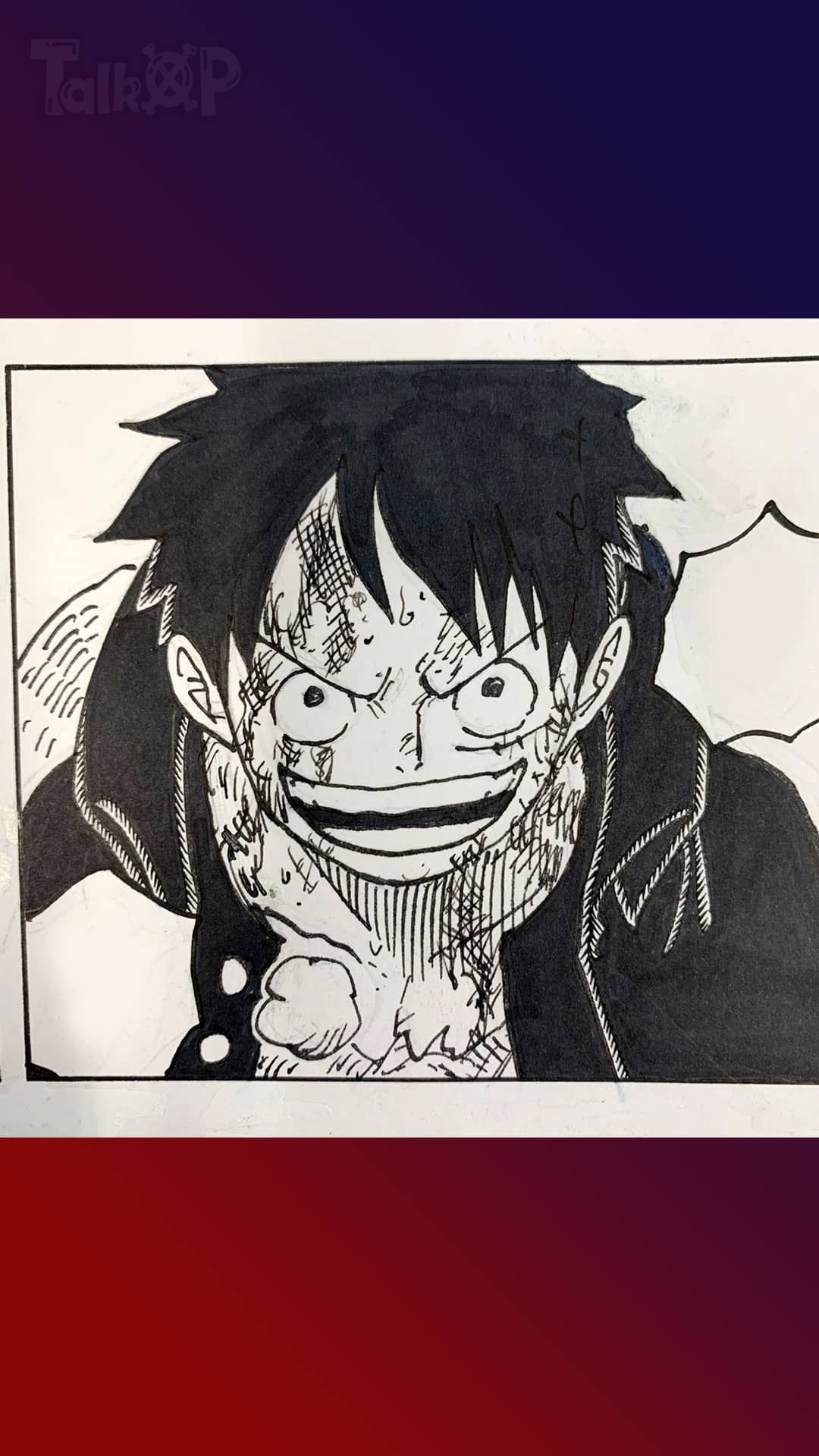The official release of the original manuscript of One Piece Chapter ...