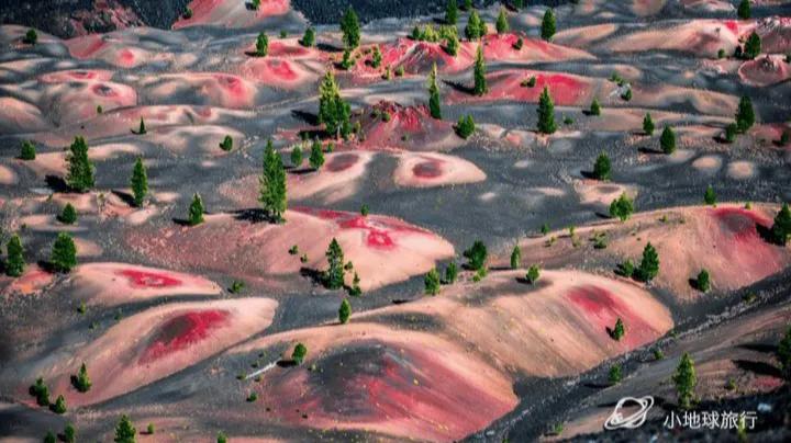 Artificial colorful beach. Painted desert. Colored sand dunes - iMedia