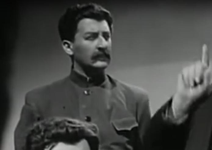 Stalin is played by two actors in "Lenin in October" and "Lenin in 1918 ...