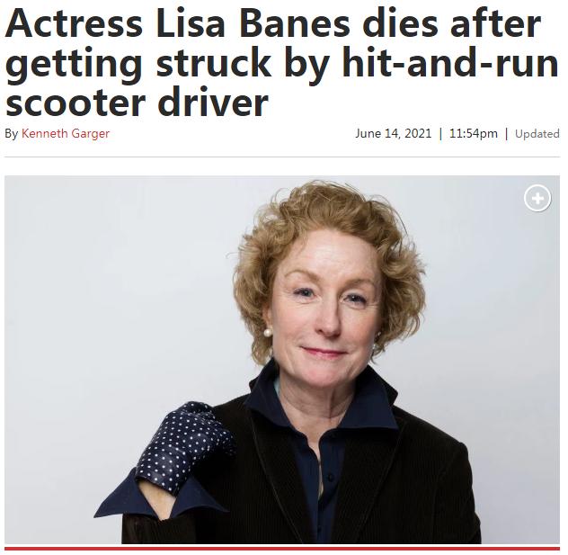 The well-known actor Lisa Barnes died after a car accident. The driver ...