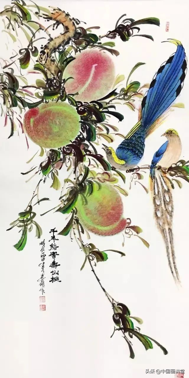 The peaches in Chinese paintings are delicate and sweet - iNEWS