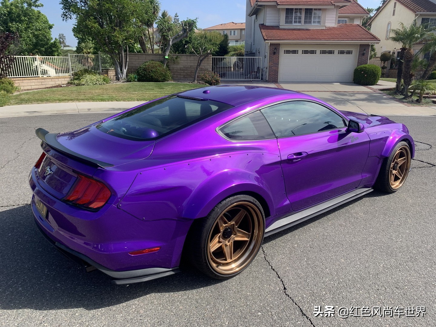 Unique wide-body Ford Mustang purple Tjin version modified works from ...