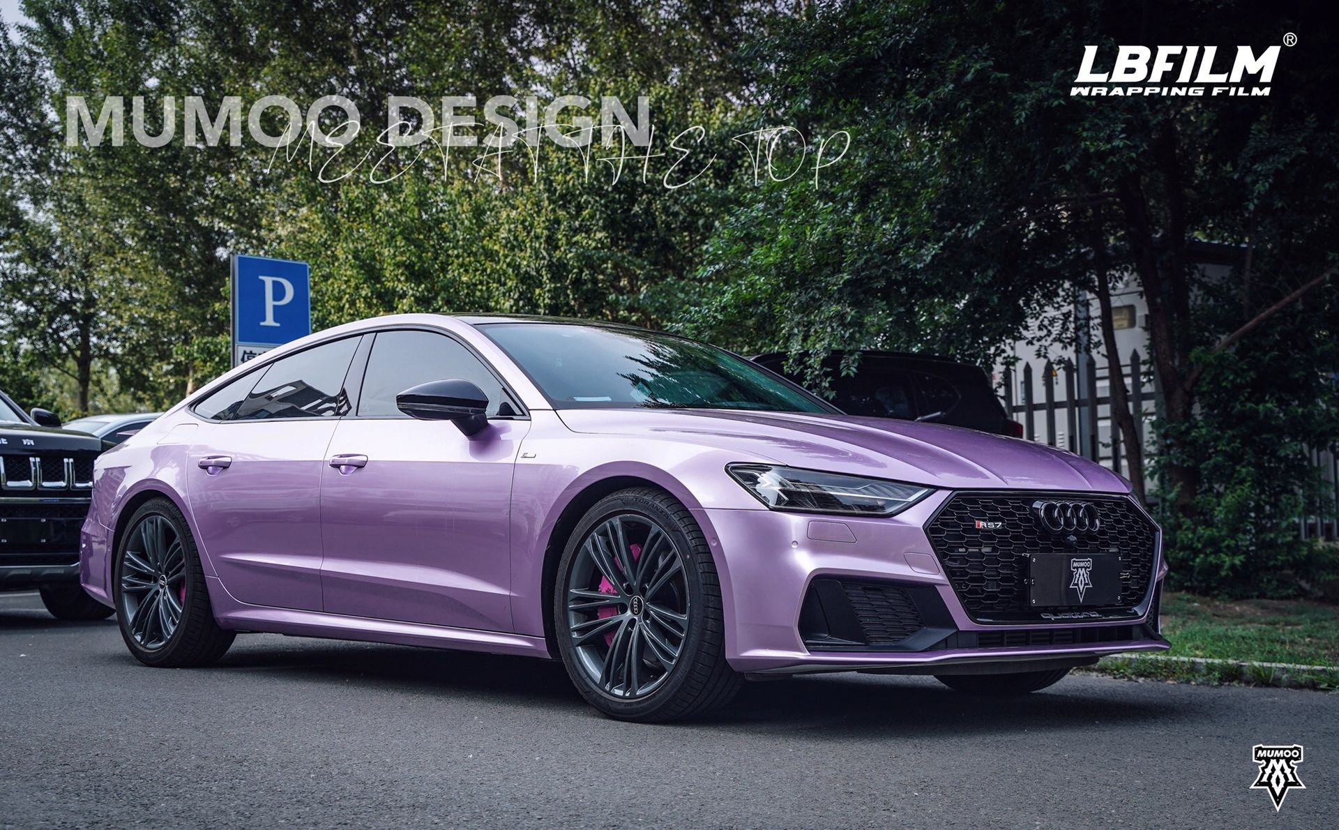 Audi LB color change film liquid metal Jedi powder, the color is really ...