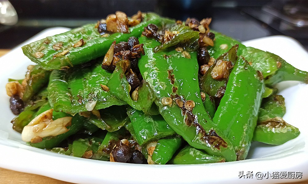 Tiger skin peppers are really delicious, simple and delicious, spicy ...