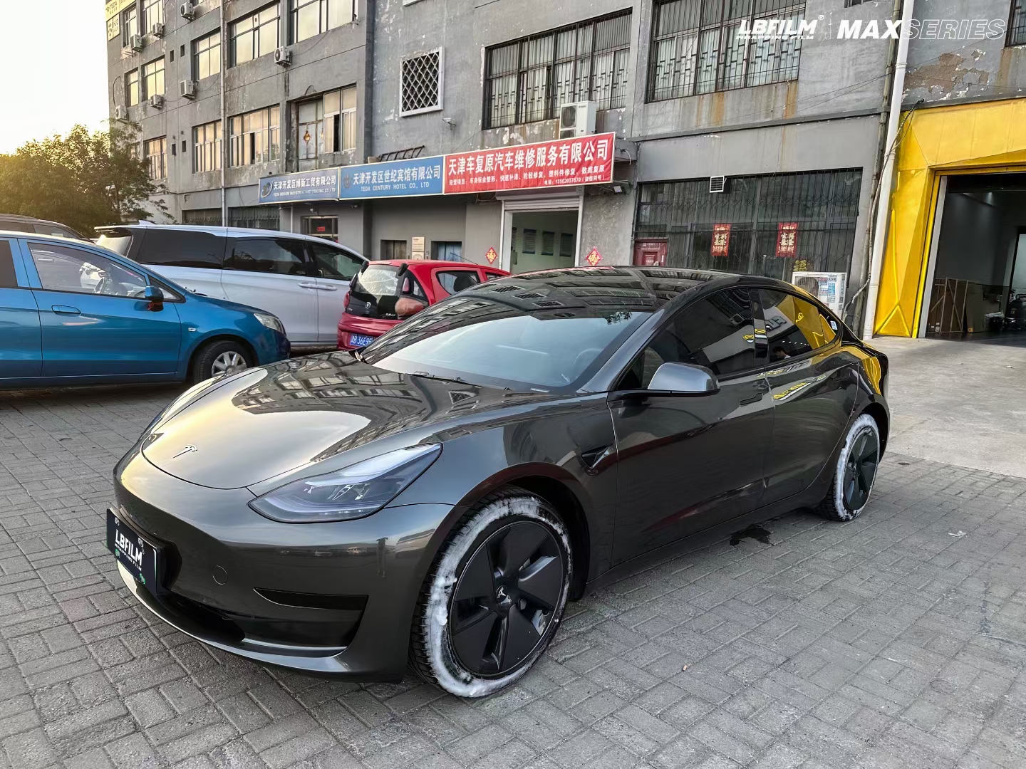 Tesla model3-LB color change film liquid metal deep gray, it will ...