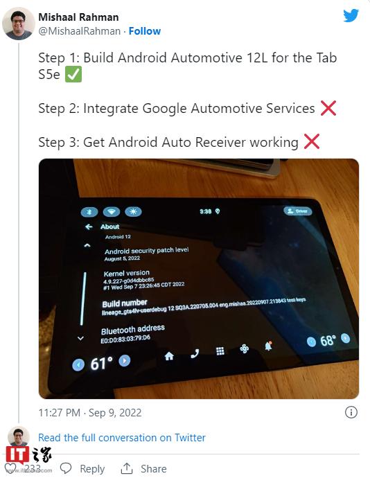 Samsung Tab S5e turned into Google Android Automotive car - iNEWS