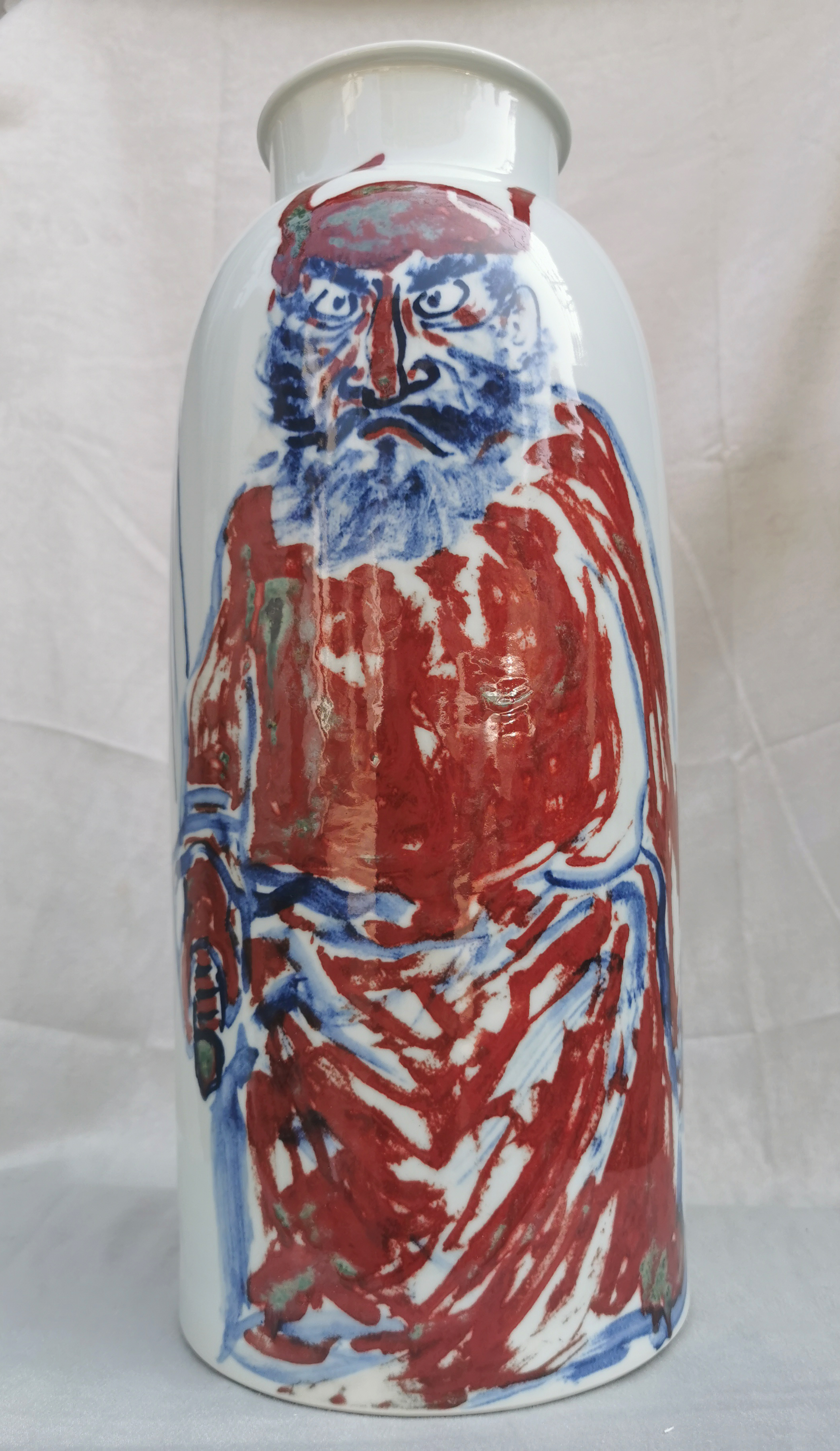 Blue and white underglaze red | Zhang Haiping painted porcelain - iNEWS