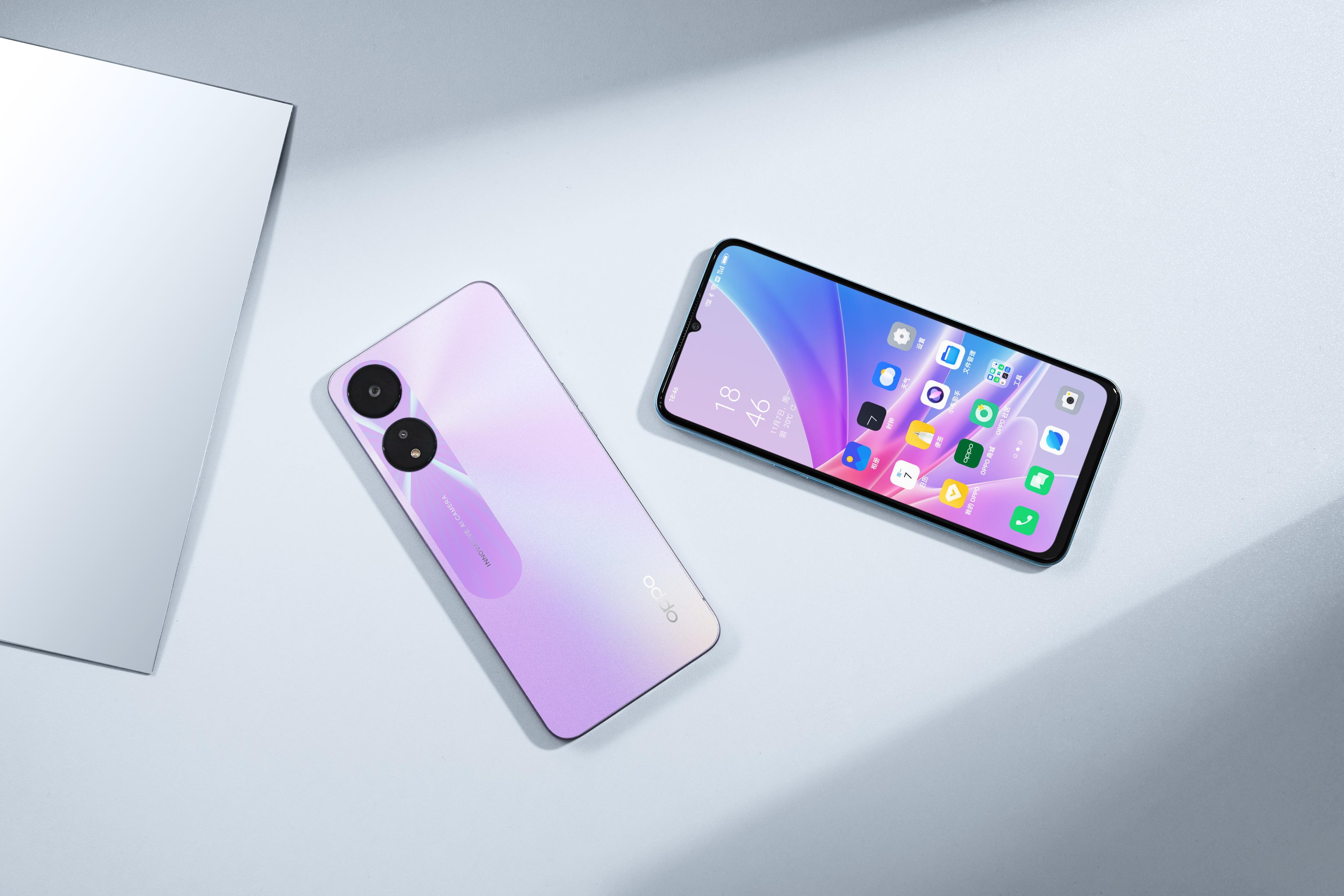 OPPO A58 three-color photo tour: crystal diamond technology blessing ...