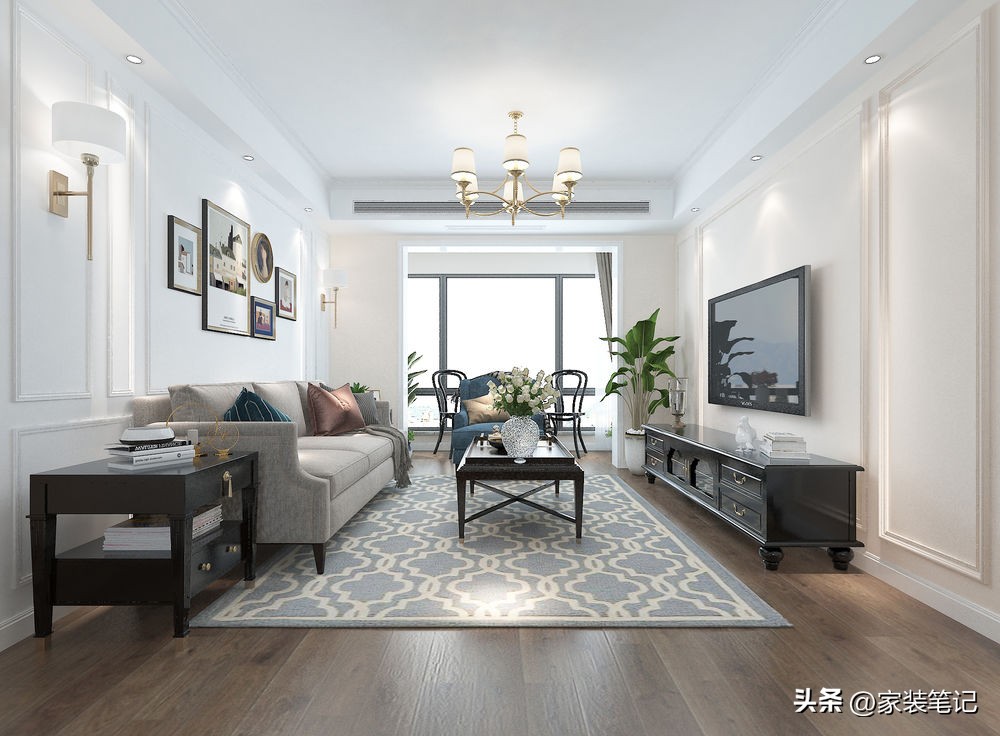 130㎡ American-style decoration, the color and soft decoration of the ...