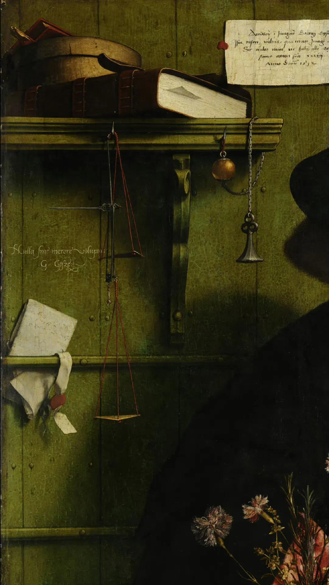 Holbein the Younger's painting "Portrait of the Merchant Georg Giszer ...