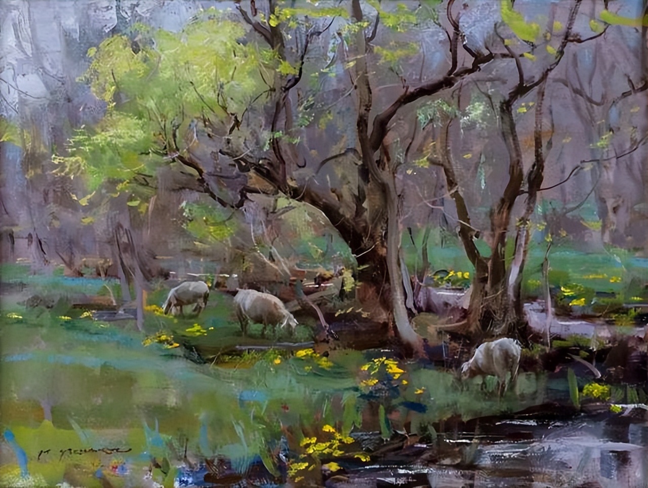 The oil painting landscape of American painter Daniel F.Gerhartz is so ...