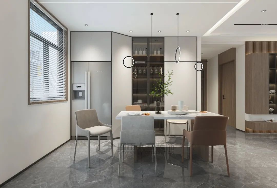 140 square meters of three-bedroom modern style, without losing the ...