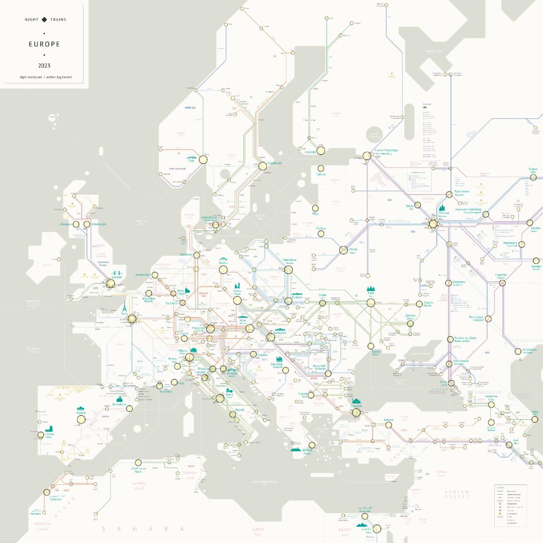 European Travel Essentials: Night Train Operation Route Map - iNEWS