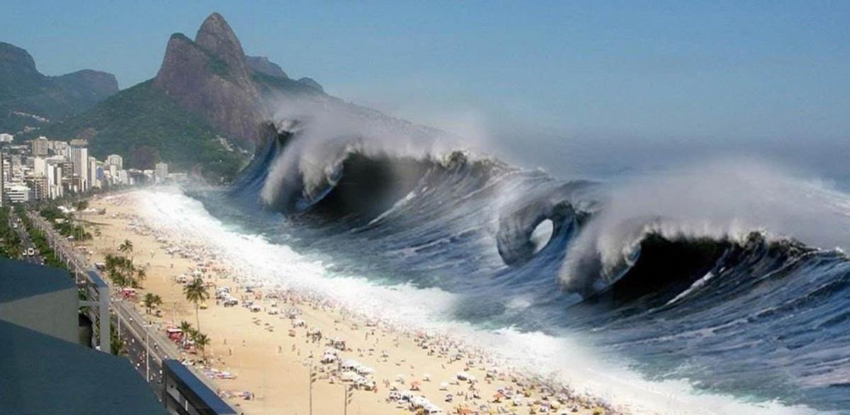 The 9.6 earthquake hit the United States and triggered a 100-meter ...