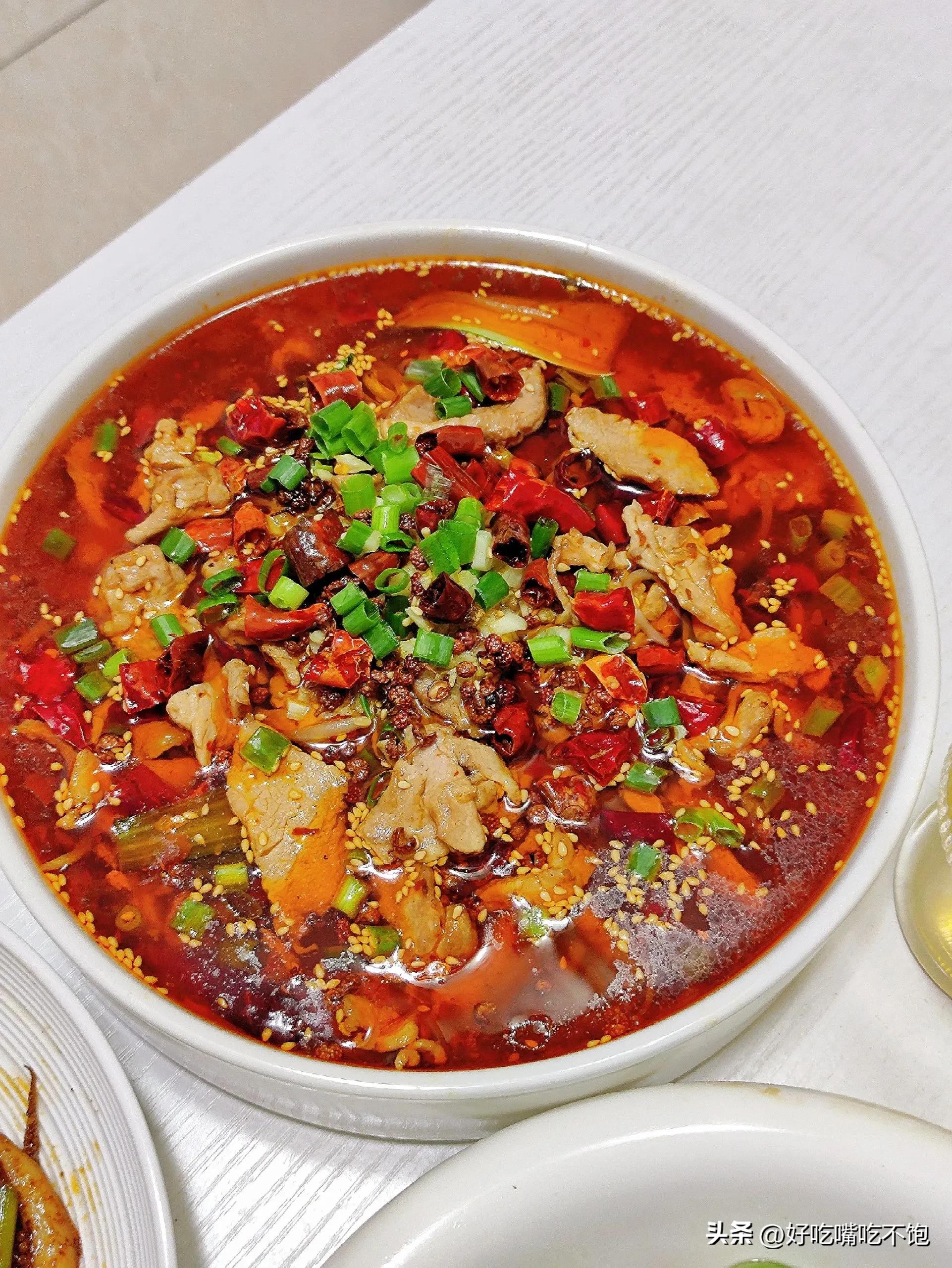 Boiled pork slices + fried squid with garlic moss, it's the most ...