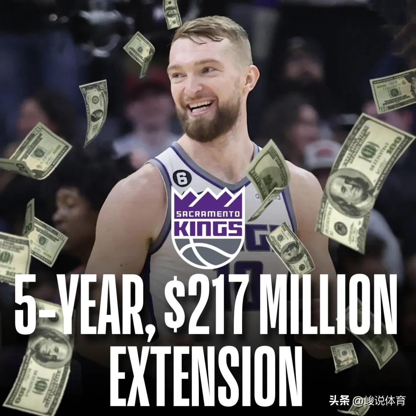Sabonis stays with the king for 5 years, the king is a big gamble on ...