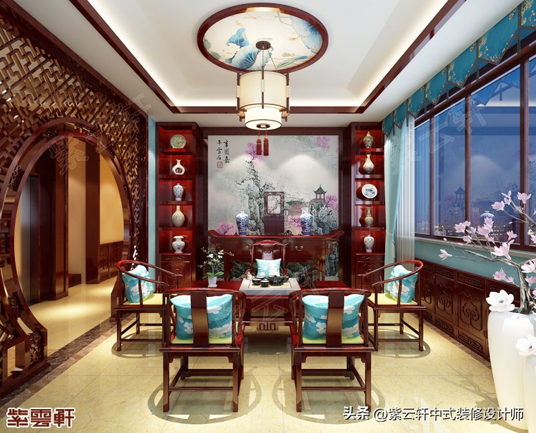 The Chinese-style home decoration design is attractive, elegant and ...