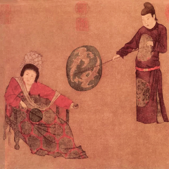 Tang Zhou Fang's "5 Pictures of Ladies in the Tang Palace" in the full ...