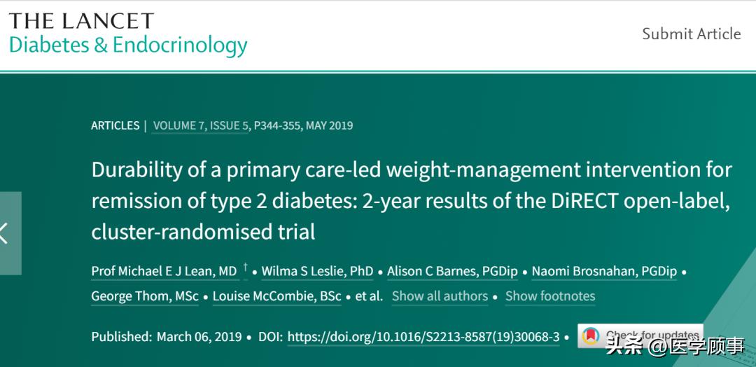 DiRECT study: Weight loss can reverse type 2 diabetes for at least 5 ...