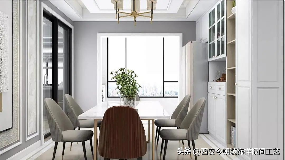 Qujiang City Garden is 122 square meters. When "American style" meets ...