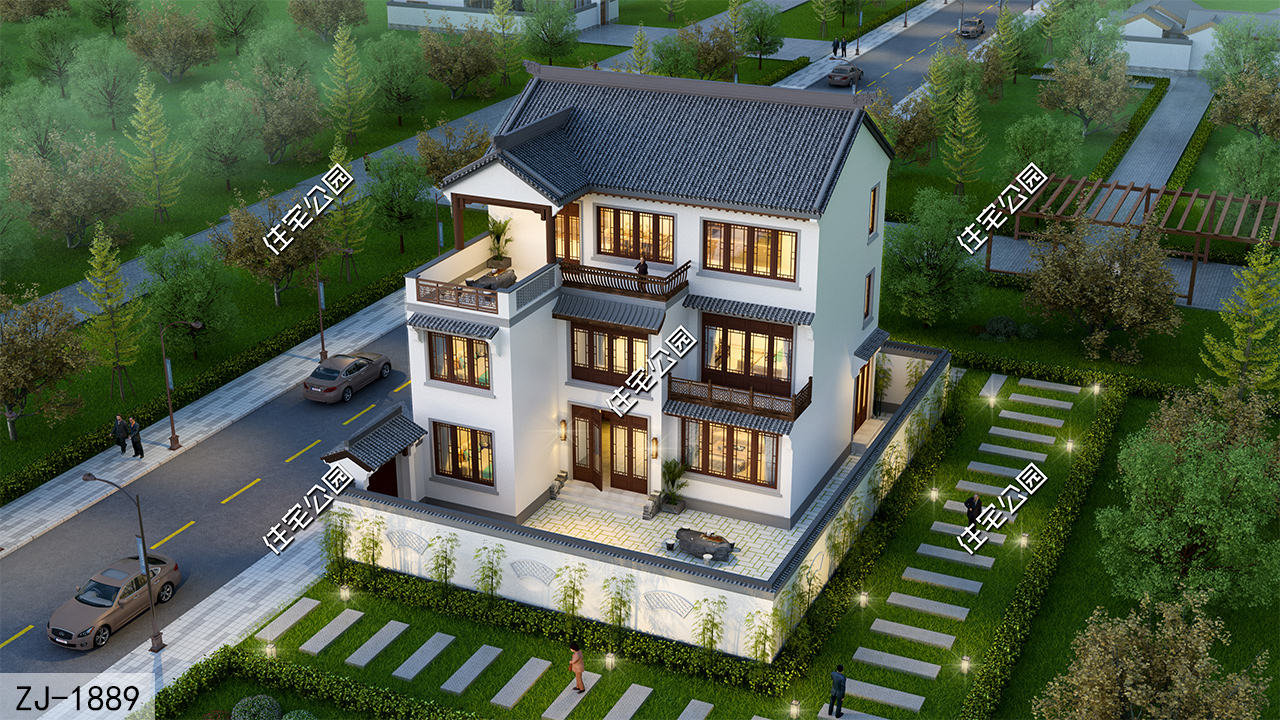 The quaint three-story Chinese-style courtyard, 15×20 meters, covers an ...