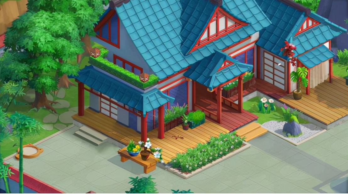 Flower field courtyard: DIY design of courtyard with high degree of ...