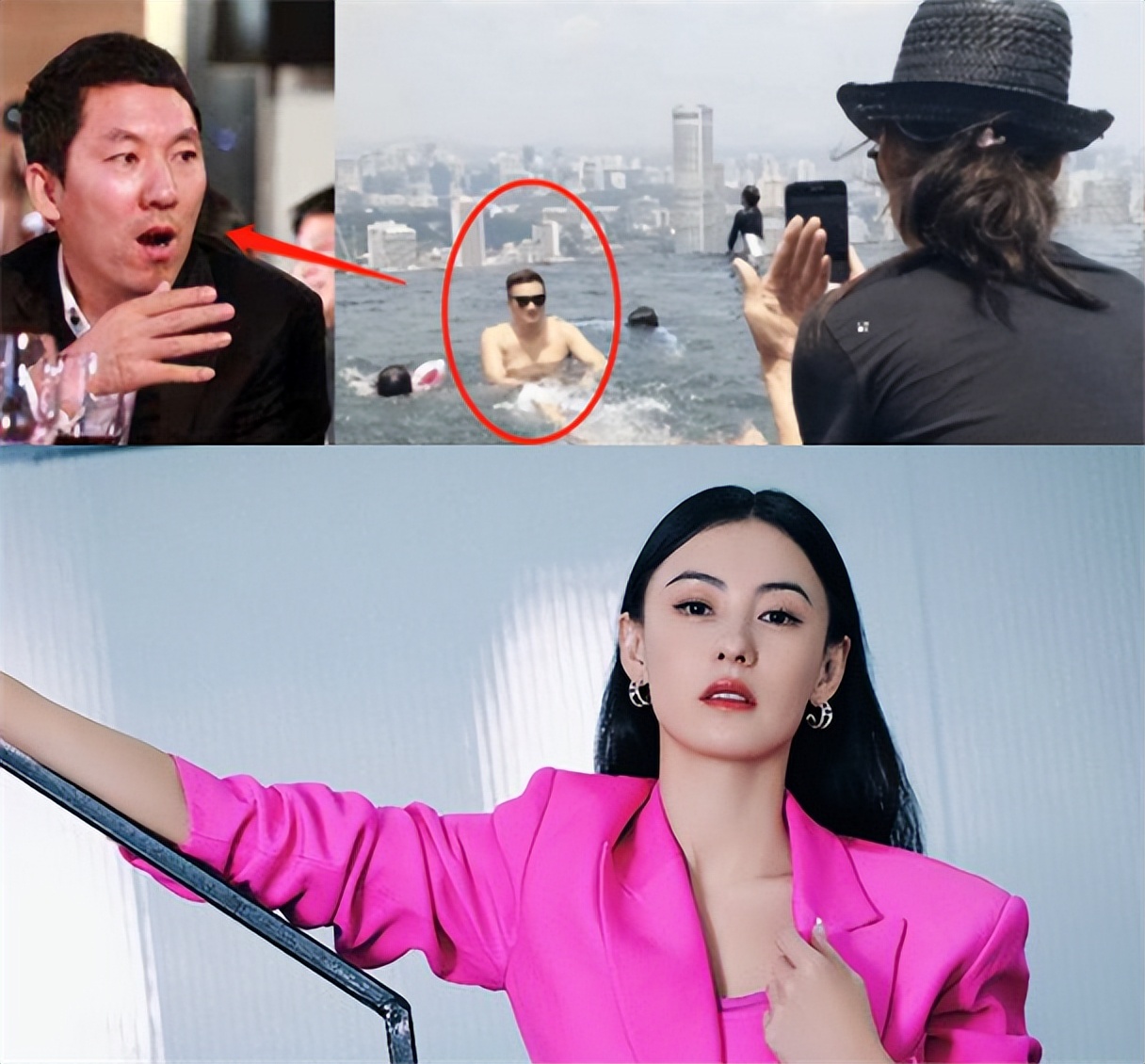 Cecilia Cheung and Sun Donghai appeared in the swimming pool. The woman ...