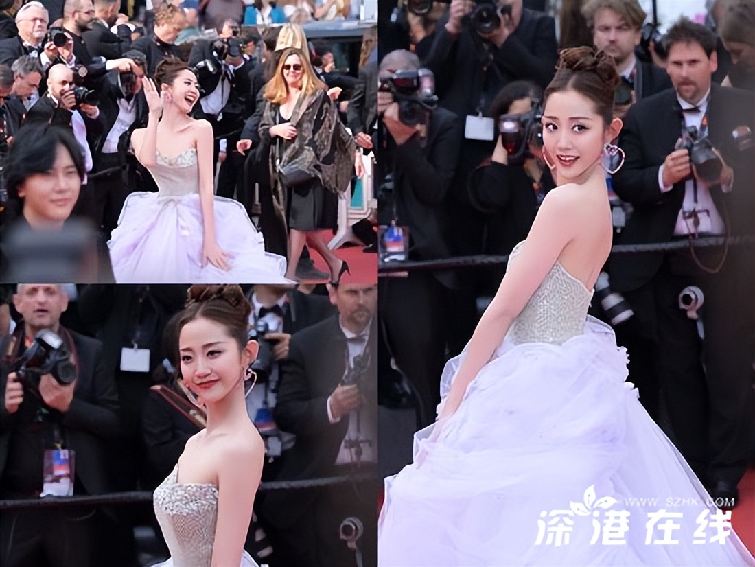Wan Qianhui was invited to walk on the Cannes red carpet to play with ...