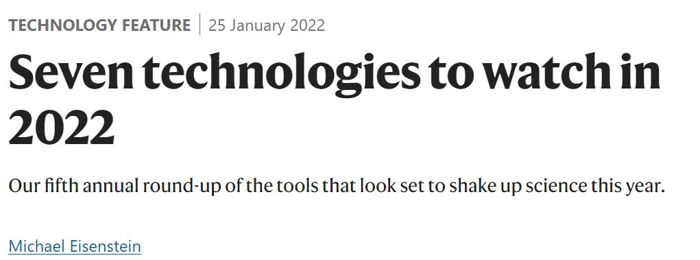 7 technologies to watch in 2022, "Nature" publishes annual list - iNEWS