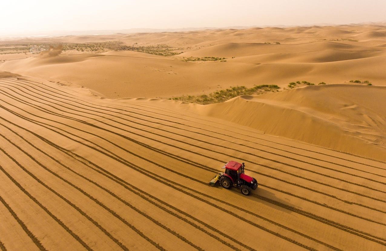 China has developed a sand-fixing machine, which has greatly reduced ...