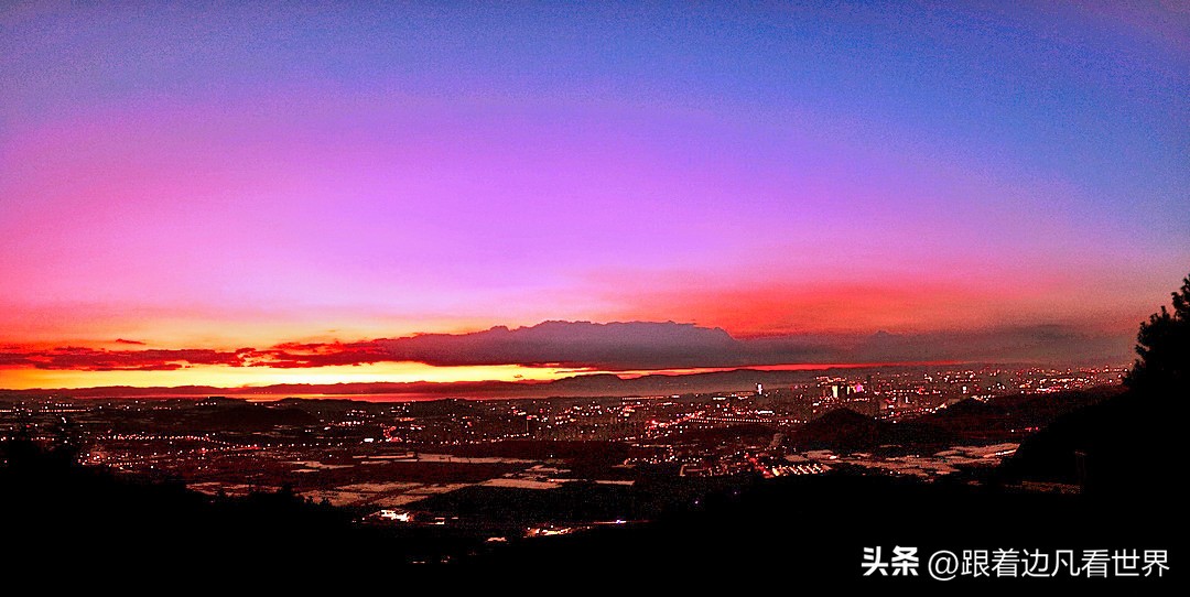 Meet the most beautiful night in Kunming - Liangwang Mountain overlooking Chenggong and Dianchi ...