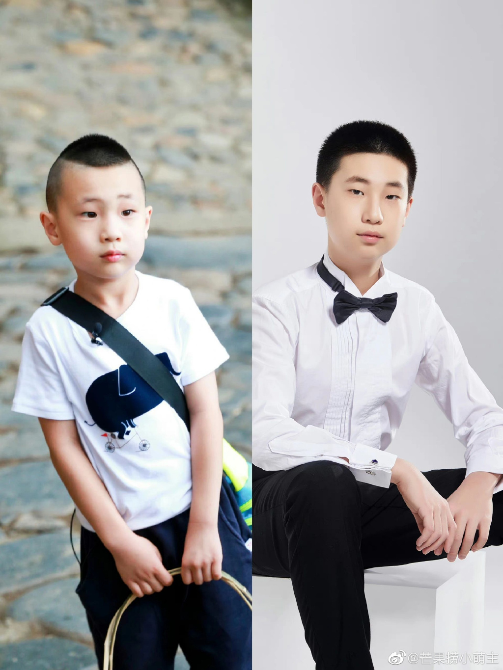 Lin Dajun is growing up well! A recent photo of him in a suit, well ...