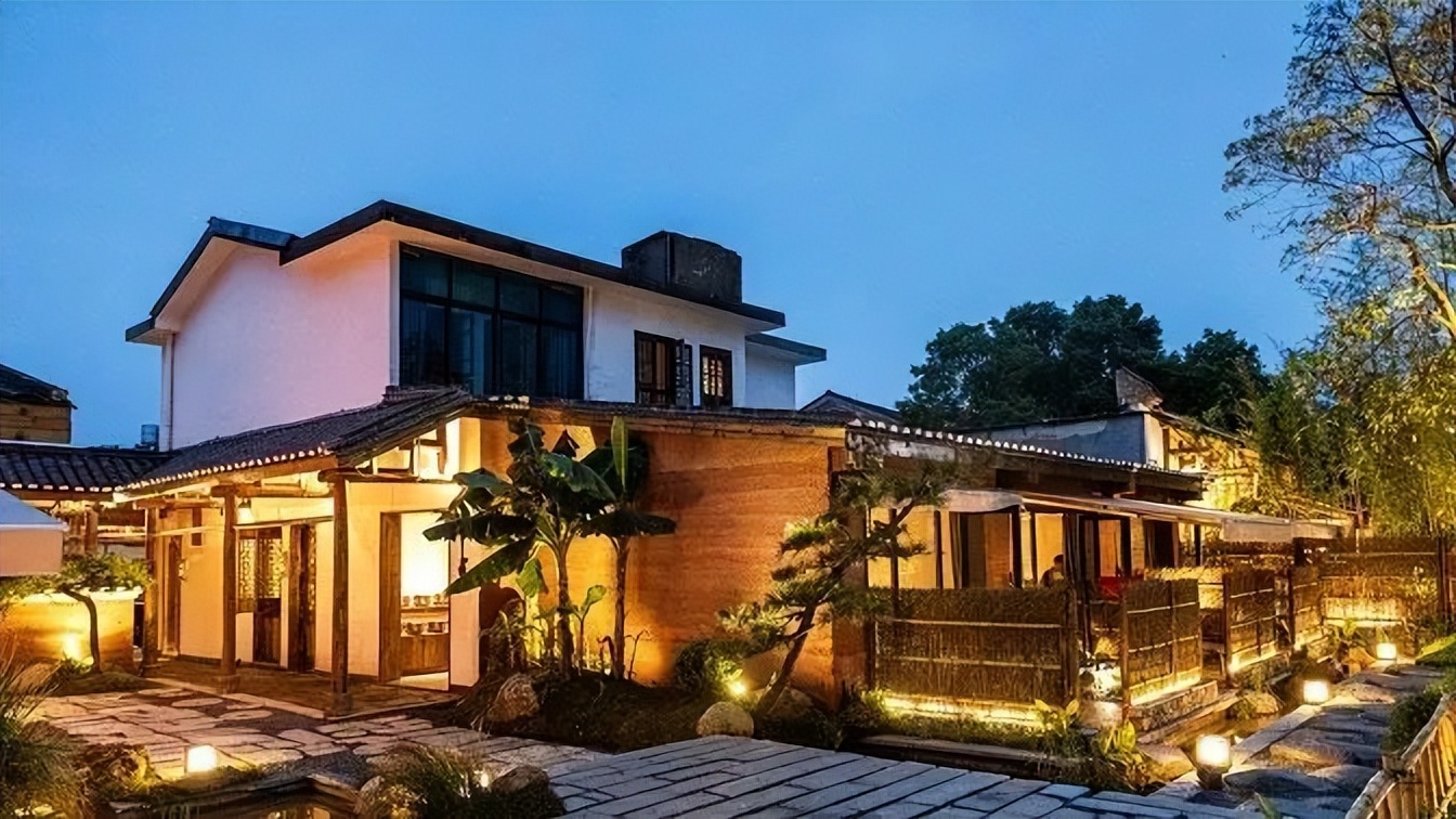 Wang Ba courtyard, is it the ceiling of dining culture in the courtyard ...