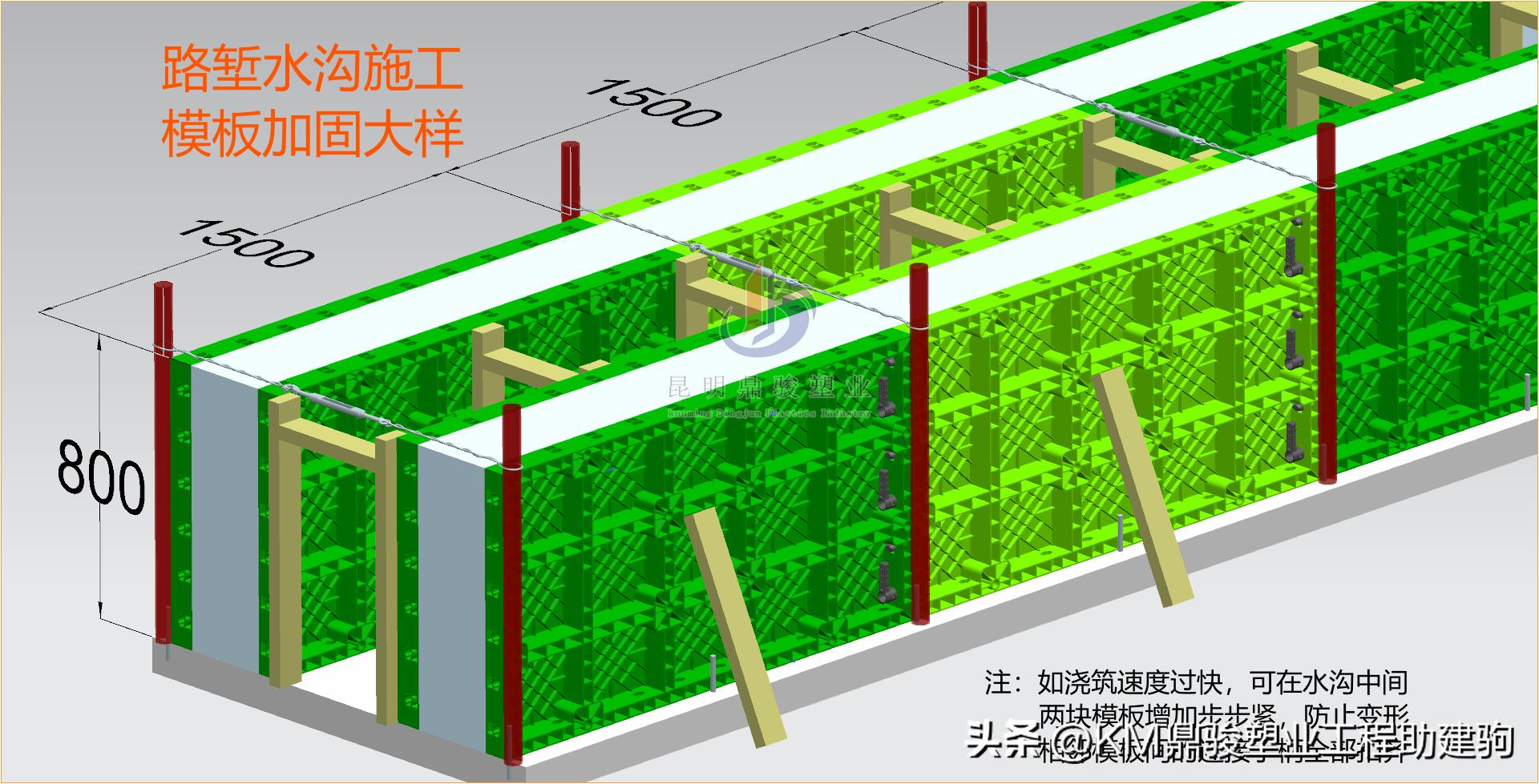 [Reinforcement skills] How to install the gutter plastic steel formwork ...