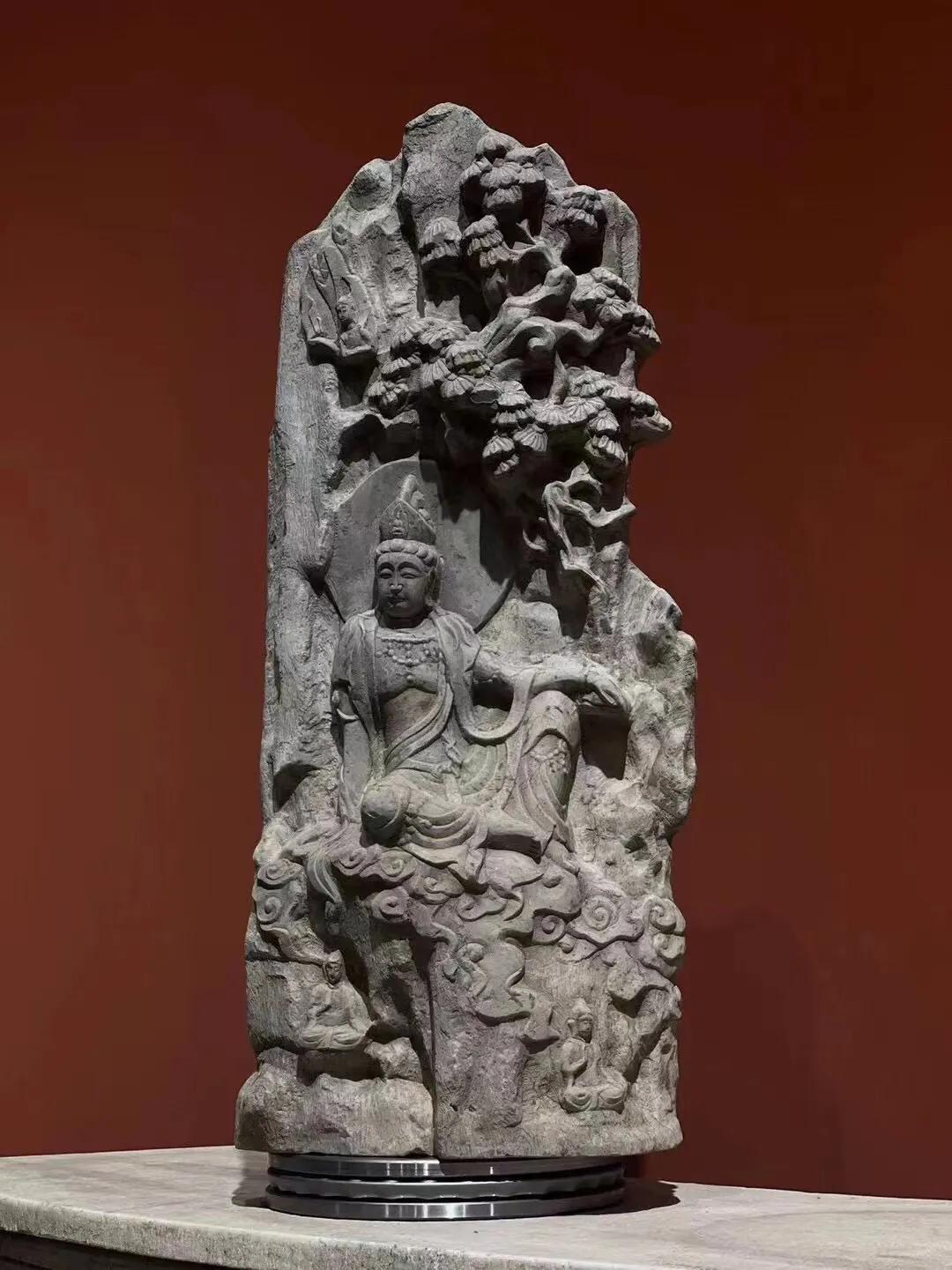 ~ Buddha ~ beautiful shape. Carved fine bluestone. Ming Dynasty. Size ...