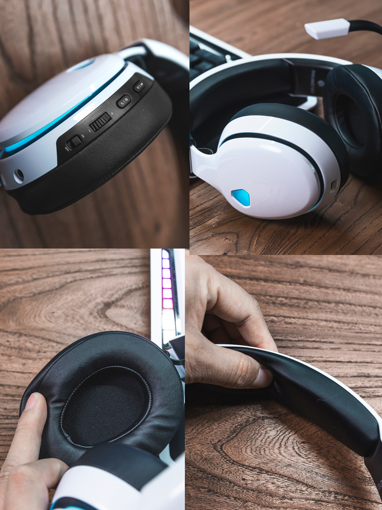 White table, cost-effective gaming headset, Colorfire SOLARIS 7.1 ...