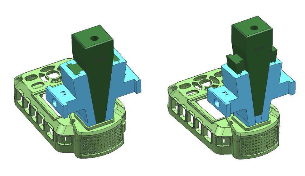 The classic structure of the front in-mold slider - iNEWS