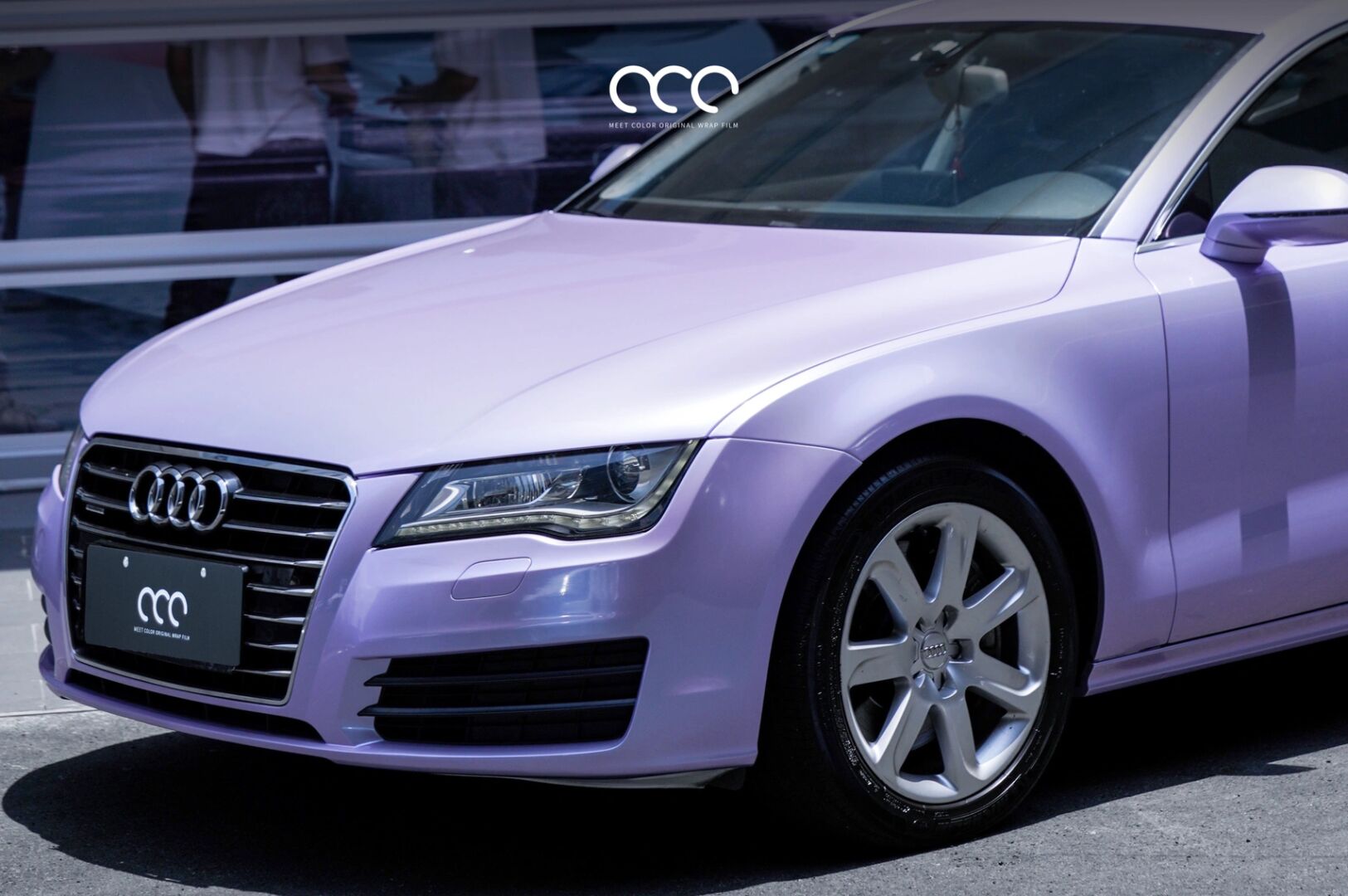 Audi diffuse color changing film gradient bright silver magic purple, a ...