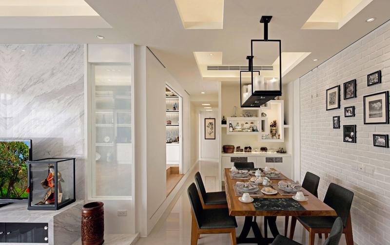 The 156-square-meter four-bedroom apartment gives the space an elegant ...
