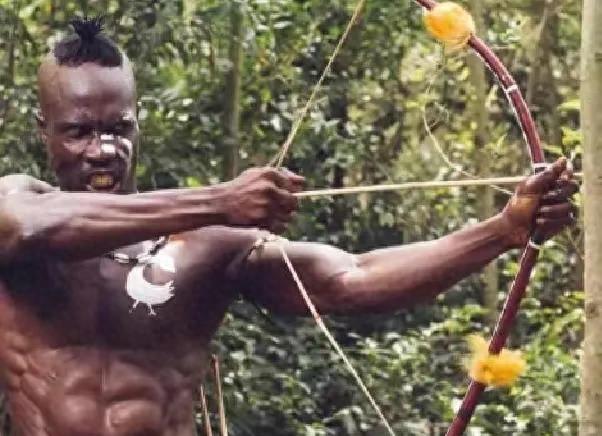 This tribe in Africa covers their bodies with leaves. The men are all ...