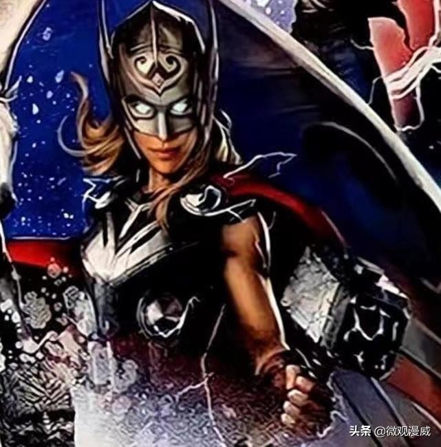 The first promotional poster of "Thor 4", the female Thor raises Thor's ...