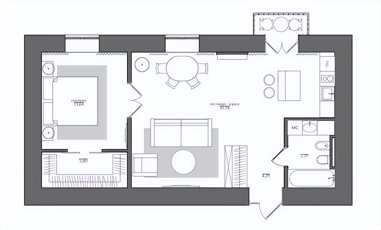 The 63-square-meter small house of single female white-collar workers ...