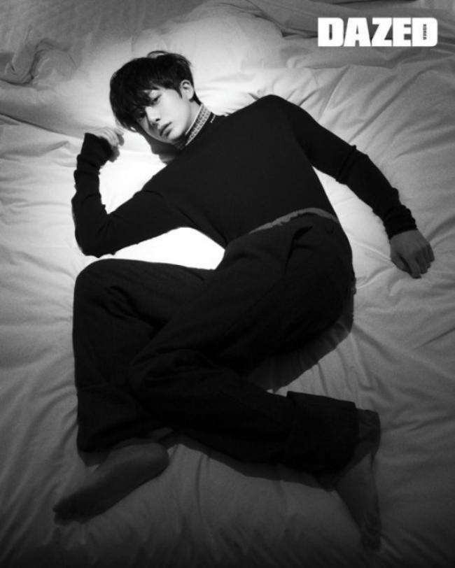 Korean boy group MONSTA X member Chae Hyung-won shoots a magazine photo ...