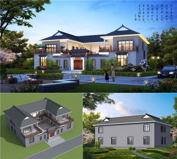 3 Chinese-style villa designs, the layout is in line with the living ...