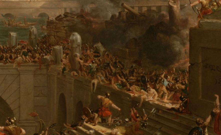 What is the image of the emperor in "The History of Empire: Destruction ...