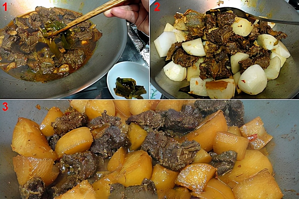 Beef brisket and white radish together, follow me to do this, even if ...