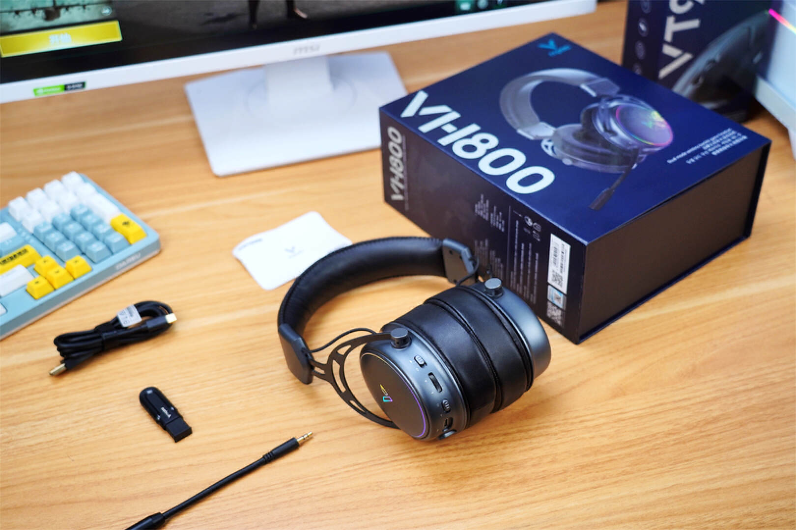 Dual-sound cavity structure design, dual-mode wireless connection—Rapoo VH800 dual-mode wireless ...