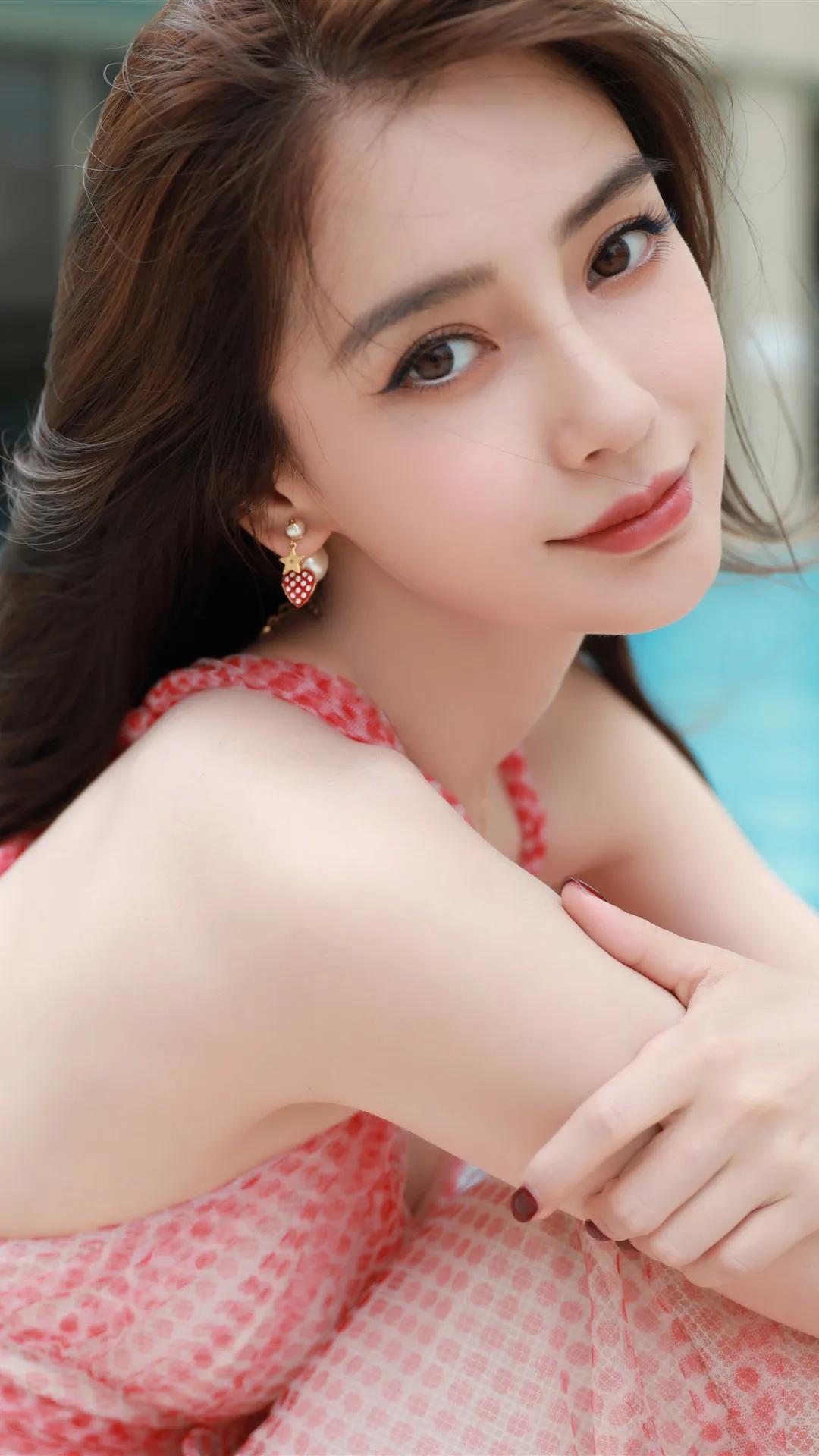 angelababy pink dress photo, goddess fan is full, so beautiful - iNEWS
